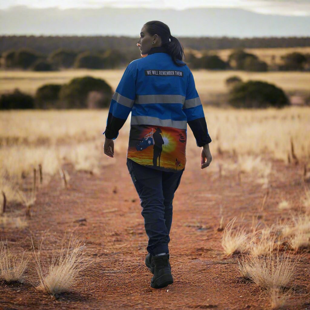 Courage Blue Hi Vis Workshirt – MindGuard Workwear PTY LTD